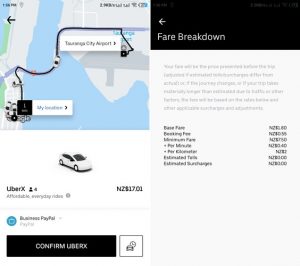 Ridesharing (Uber) in Tauranga - Fares, Availability and Promotion