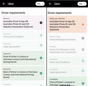 Photo ID and Statutory Declaration Requirements for Uber Eats and Rideshare Drivers